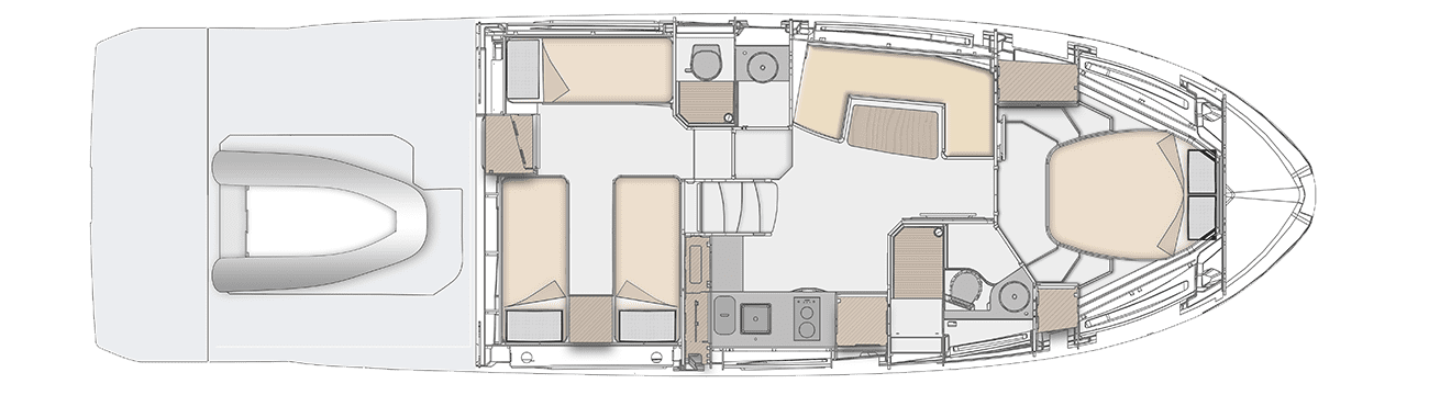 Azimut Atlantis 45 Layout